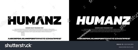 현대식 굵은 볼드체 둥근 글꼴 대문자 스톡 벡터로열티 프리 2223101393 Shutterstock