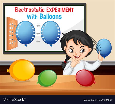 Electrostatic Science Experiment With Scientist Vector Image