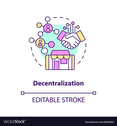 Decentralization Concept Icon Royalty Free Vector Image