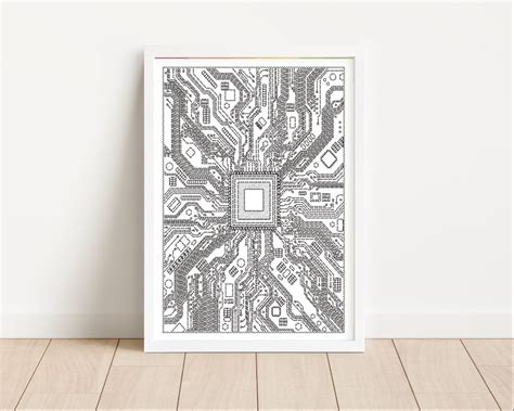Computer Cpu Poster Processor Arithmetic Unit Etsy