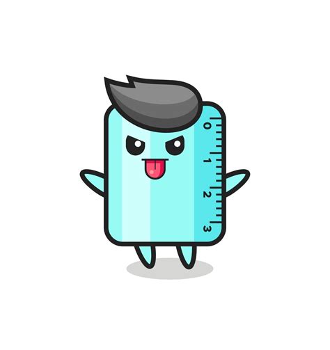 Naughty Ruler Character In Mocking Pose 3449174 Vector Art At Vecteezy