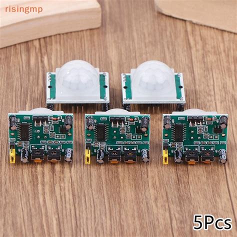 Risingmp 5pcs HC SR501 PIR Infrared Sensor Adjust IR Pyroelectric Infrared PIR Motion Sensor