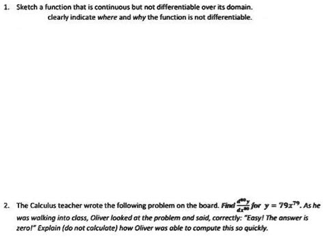 Texts 1 Sketch A Function That Is Continuous But Not Differentiable