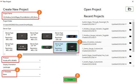 how to send command to switch page on smart display via modbus protocol