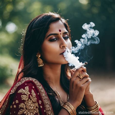 Indian Woman Vaping Stable Diffusion Online