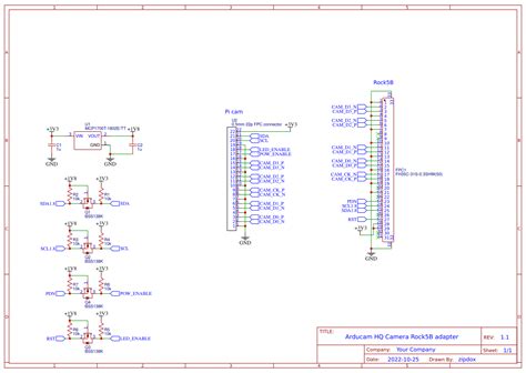 Arducam Hq Camera To Rock5b Adapter Oshwlab