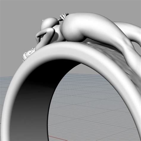 Télécharger fichier STL gratuit Belle fille sexy bague fille bijoux homme bague Design pour