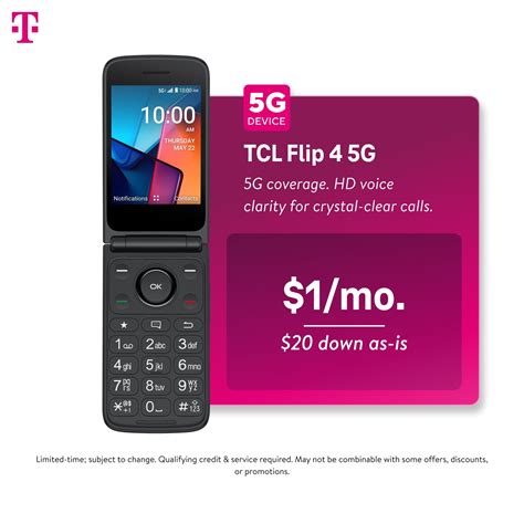 T Mobile Tcl Flip 4 Gray Postpaid Phone Locked To T Mobile