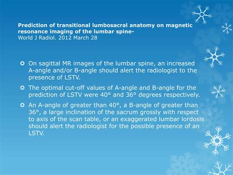 Transitional Vertebrae Radiology Pptx