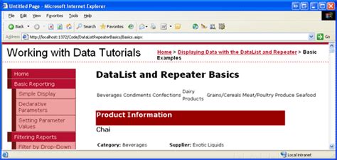 Displaying Data With The Datalist And Repeater Controls Vb
