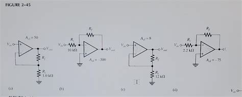 Solved Determine The Closed Loop Gain Of Each Amplifier Chegg Com
