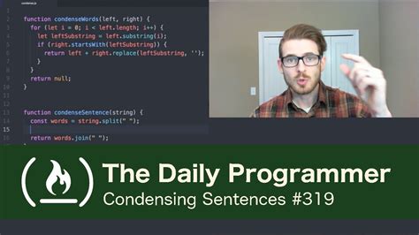 Condensing Sentences The Daily Programmer 319 Youtube