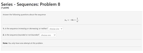 solved series sequences problem 10 1 point results for