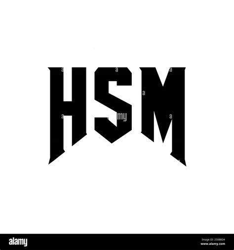 Hsm Letter Logo Design For Technology Company Hsm Logo Design Black
