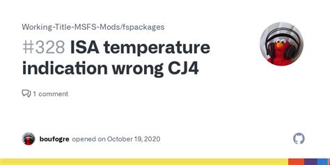Isa Temperature Indication Wrong Cj4 · Issue 328 · Working Title Msfs