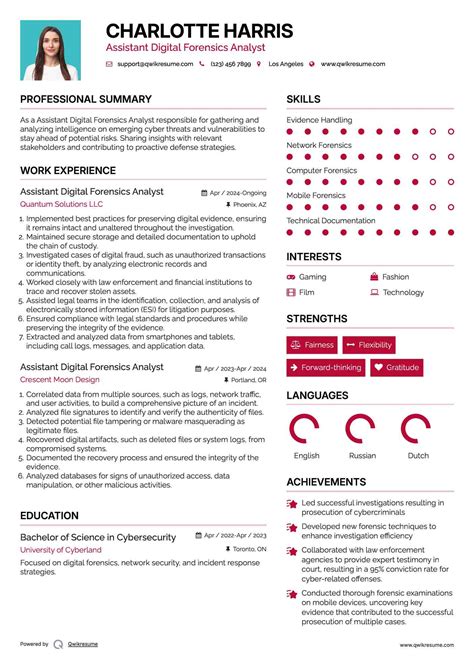 Digital Forensics Analyst Resume Samples Templates For