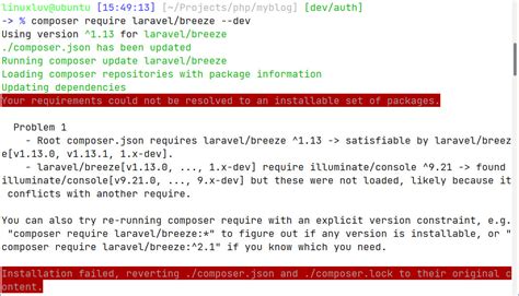 Composer Your Requirements Could Not Be Resolved To An Installable