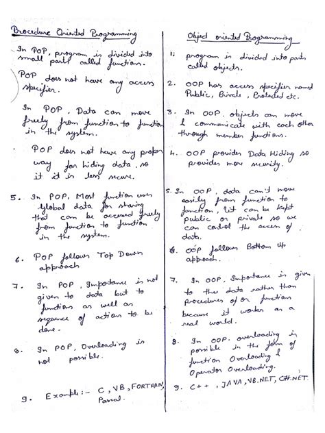 Procedural Vs Oops And Abstraction Encapsulation In C Pdf