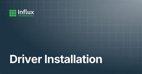 Driver Installation Rexgen Series Product Manuals