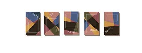 소셜 미디어 배너의 배경 디자인 스토리 및 포스트 프레임 템플릿의 집합입니다 벡터 커버 개인 블로그 또는 상점에 대한 모형