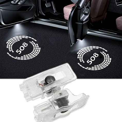 자동차 도어 Led 로고 장식 램프 레이저 그림자 프로젝터 유령 예복 환영 조명 푸조 508 2010 2016 2012 2013 2 개 Aliexpress