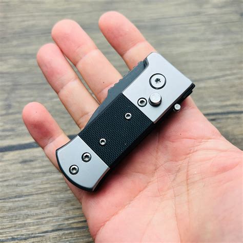 Mini Push Button Switchblade Pocket Knife Blade City