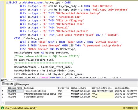 Sql Server 2022 Improved Backup Metadata Lastvalidrestoretime Sql Server Portal