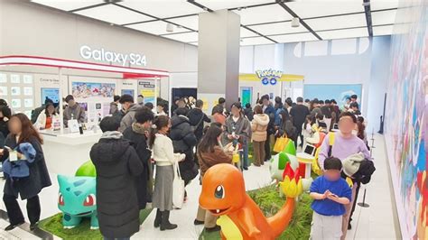 포켓몬 잡으러 삼성 강남 들썩 갤럭시s24 협업 체험존 인기 전자신문