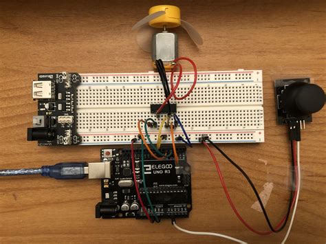 Arduino Uno R3 Elegoo Controlling A Dc Motor With A Joystick Project