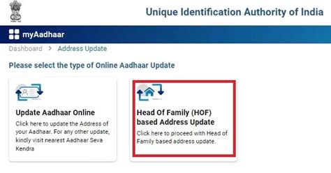 Hof Full Form In Aadhar Card आधार में Hof से एड्रेस अपडेट करें