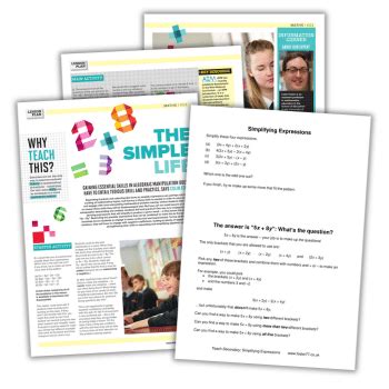 Simplifying Algebraic Expressions KS Lesson Without Boring Drills Teachwire