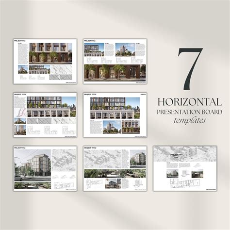 Architecture Presentation Board Templates Canva A1 Presentation Board Layout Template Etsy