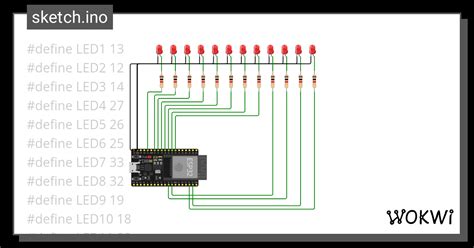 led3 wokwi esp32 stm32 arduino simulator