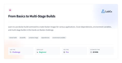 Docker 이미지 빌드 마스터 기초부터 다단계 빌드까지 Docker 튜토리얼 Labex