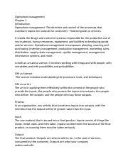 Mastering Operations Management Art And Science Of Course Hero