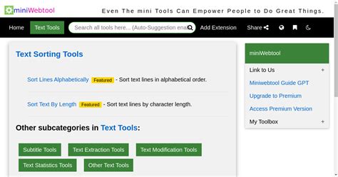 Online Tools And Calculators Text Sorting Tools