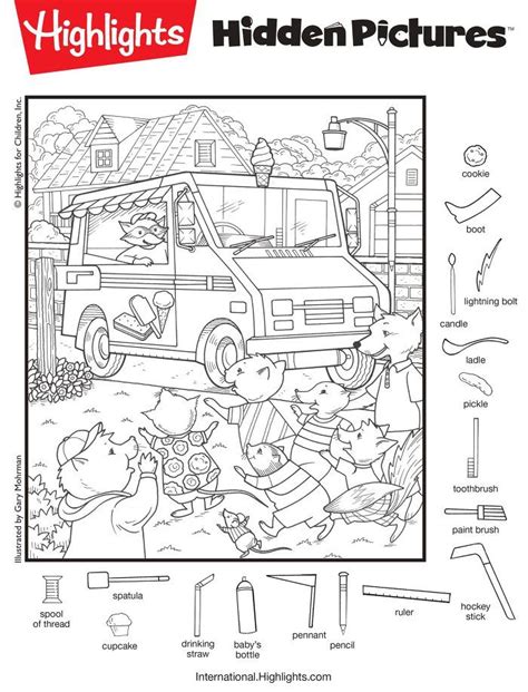 숨은그림찾기 아이스크림 트럭 숨은 그림 찾기 Hidden Pictures Hidden Picture Puzzles Hidden Pictures Printables