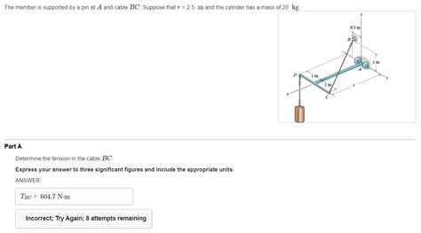Solved Part Bdetermine The Components Of Reaction Force At