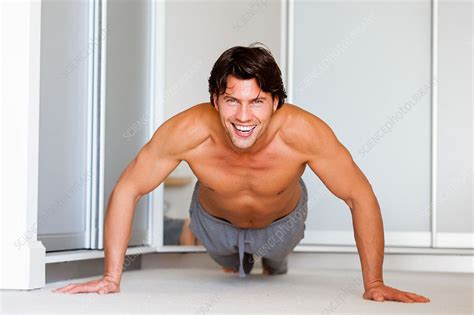 Man Doing Push Ups Stock Image C Science Photo Library