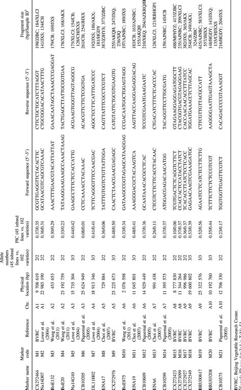 Information Of 21 Core Simple Sequence Repeats Download Table
