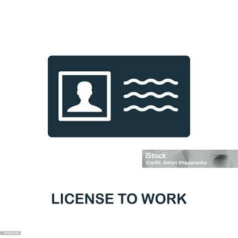 라이선스 작업 아이콘입니다 비즈니스 윤리 아이콘 컬렉션에서 흑백 스타일 디자인입니다 Ui와 Ux가 픽셀 완벽 한 라이센스