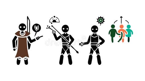 Robots And Humans Working Together Collaboration And Future Workforce Vector Design Generative