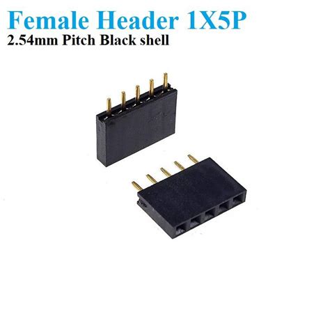 Pin Header Female 1×5 1x5p Straight Connector 2 54mm Pitch Uge