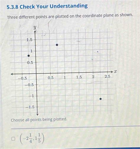 5 3 8 Check Your Understanding Three Different Points Are Plotted On The Coordinate Plane [math]