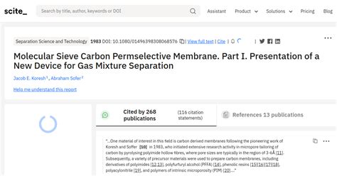 Molecular Sieve Carbon Permselective Membrane Part I Presentation Of A New Device For Gas