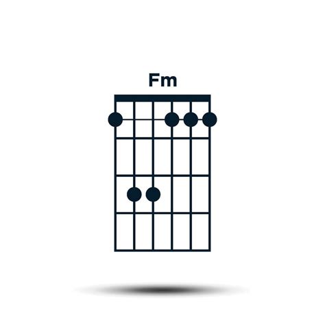 Fm Basic Guitar Chord Chart Icon Vector Template 41150875 Vector Art At Vecteezy