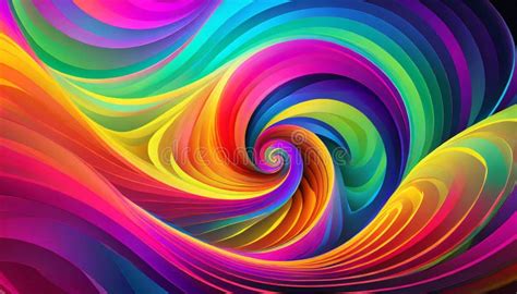 Colorful Abstract Background With Vibrant Swirls And Gradients Stock Illustration