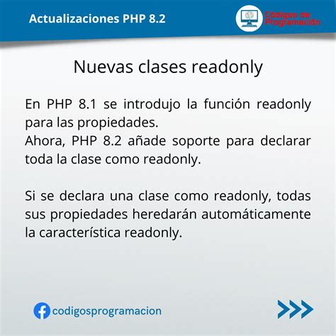 clases readonly nueva códigos de programación facebook