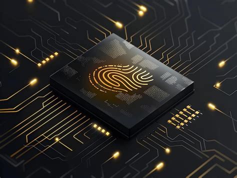 Cuttingedge Microchip With Intricate Circuit Patterns Symbolizing