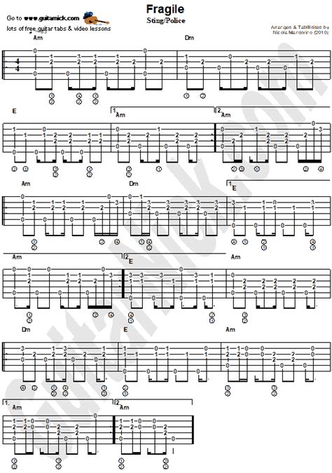 Fragile Fingerstyle Guitar Lesson